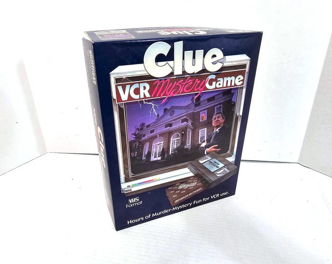 Vintage Clue VCR Mystery Game VHS 1985 Parker Brothers New Sealed Tape ...