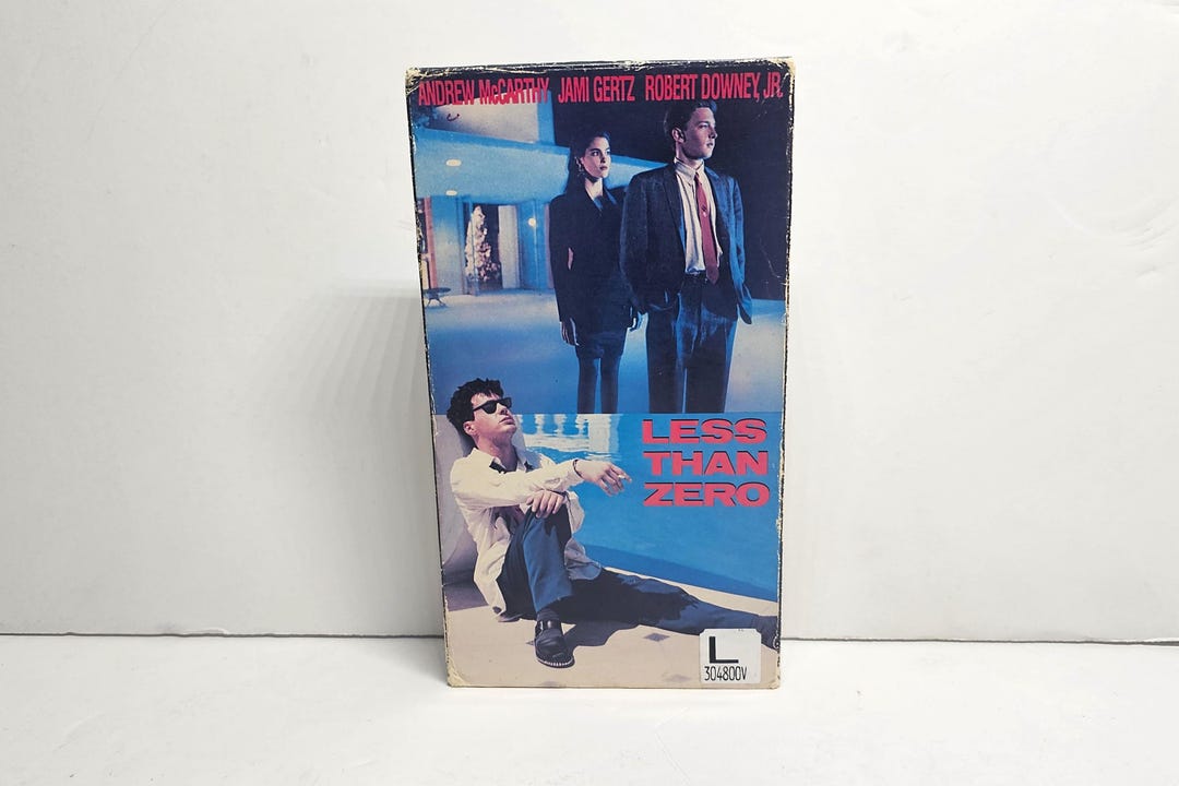 Less Than Zero VHS Movie Vintage Robert Downey Jr Jami Gertz Andrew ...