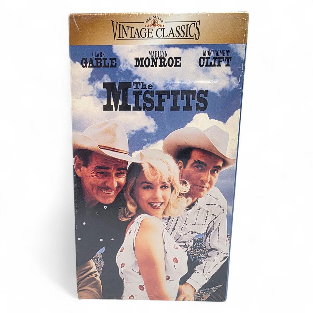 The Misfits VHS Clark Gable Marilyn Monroe Montgomery Clift Vintage ...