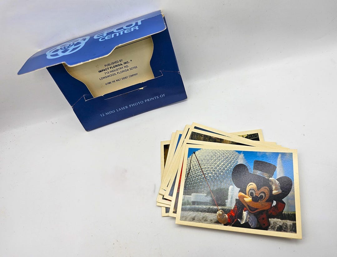 Vintage Epcot Center 12 Mini Laser Photo Prints Walt Disney World 80's ...