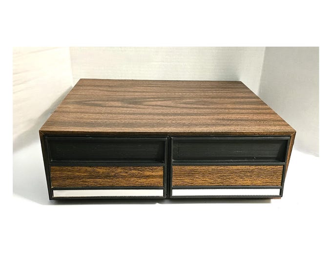 Vintage VHS Drawer Storage Case Holds 24 Video Cassette VCR Tape Holder ...