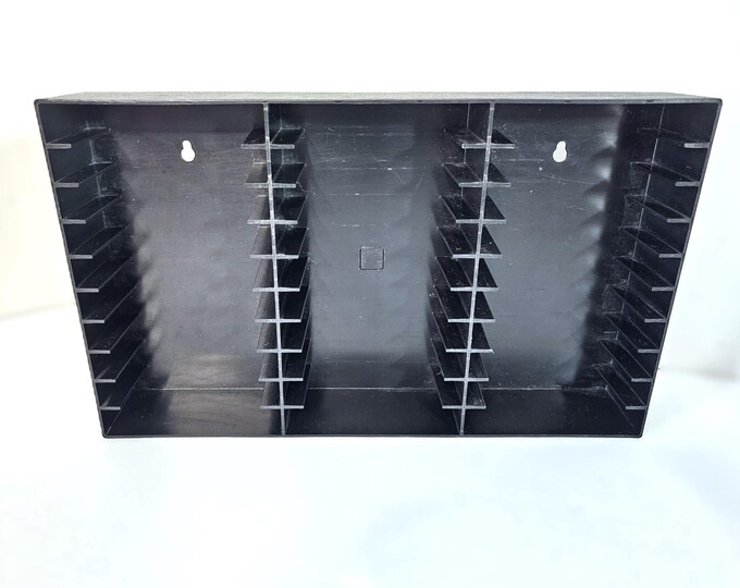 Vintage 30 Audio Cassette Tape Organizer Storage Rack Case Holds Wall ...
