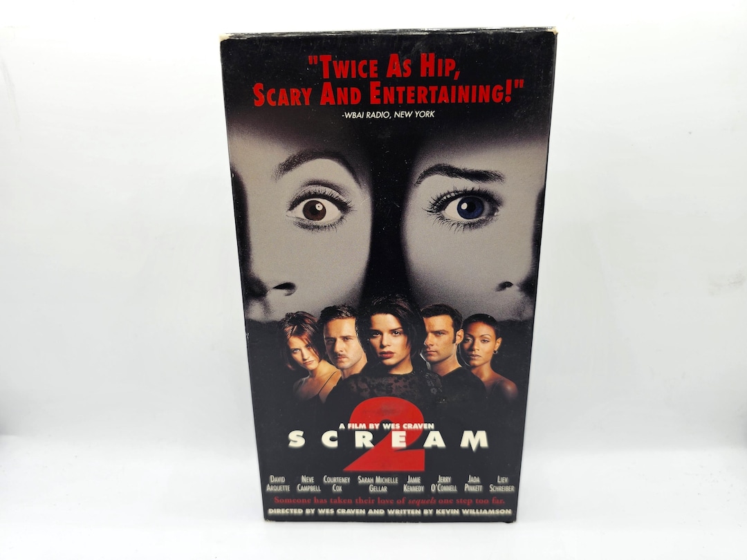 Scream 2 VHS Movie Wes Craven Horror David Arquette Neve Campbell Courtney Cox Videocassette ...