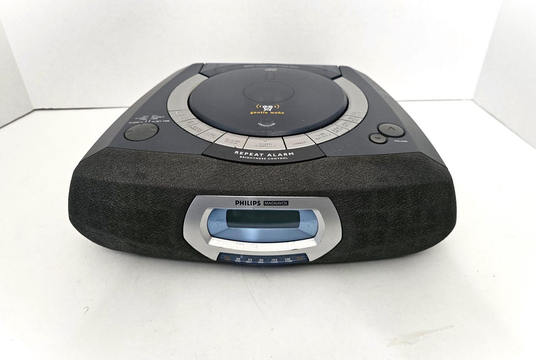 Philips Magnavox CD Player Digital Dual Alarm Clock Am Fm Radio Stereo ...