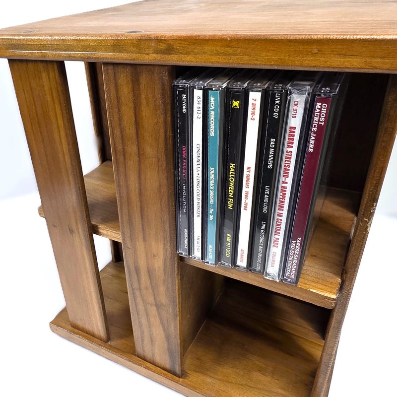 Vintage Wood Cd Shelf - Etsy