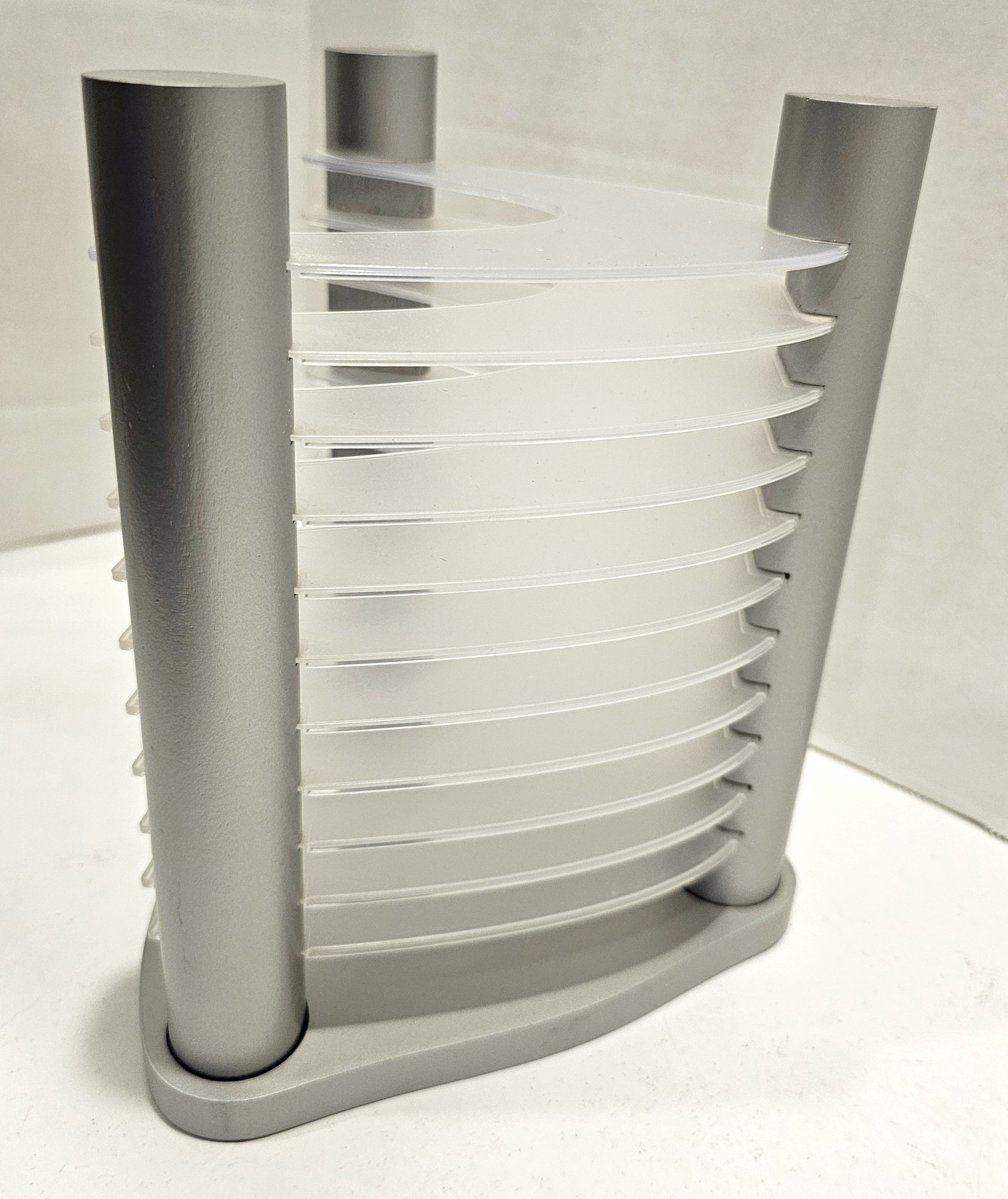 Vintage 10 CD Tower Stand Display Compact Disc Holder Storage Organizer ...