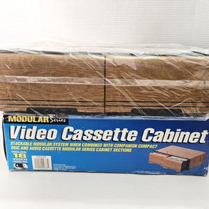Vintage VHS Drawer Storage Cabinet Original Box Case Holds 18 Video ...