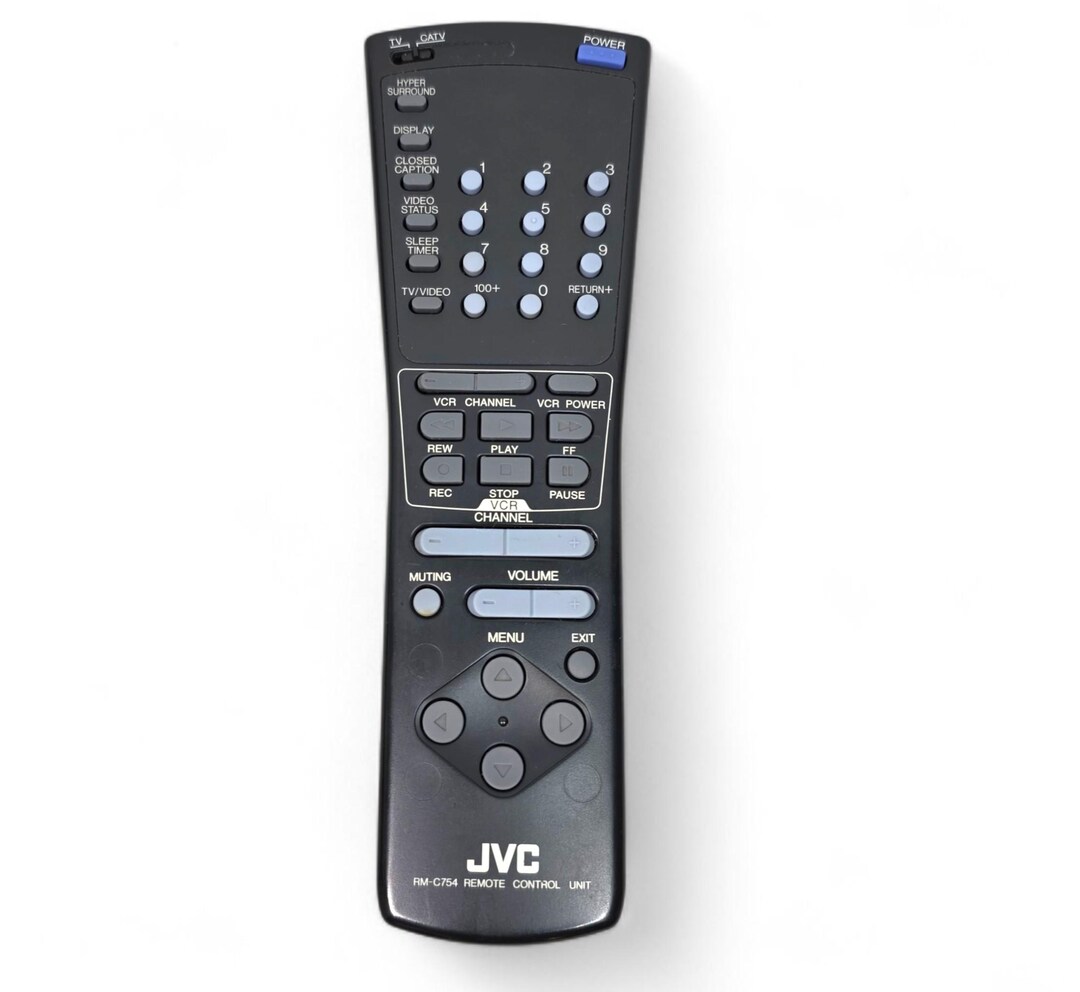JVC TV VCR Dvd Catv Remote Control Model Rm-c754 Genuine Oem Television ...