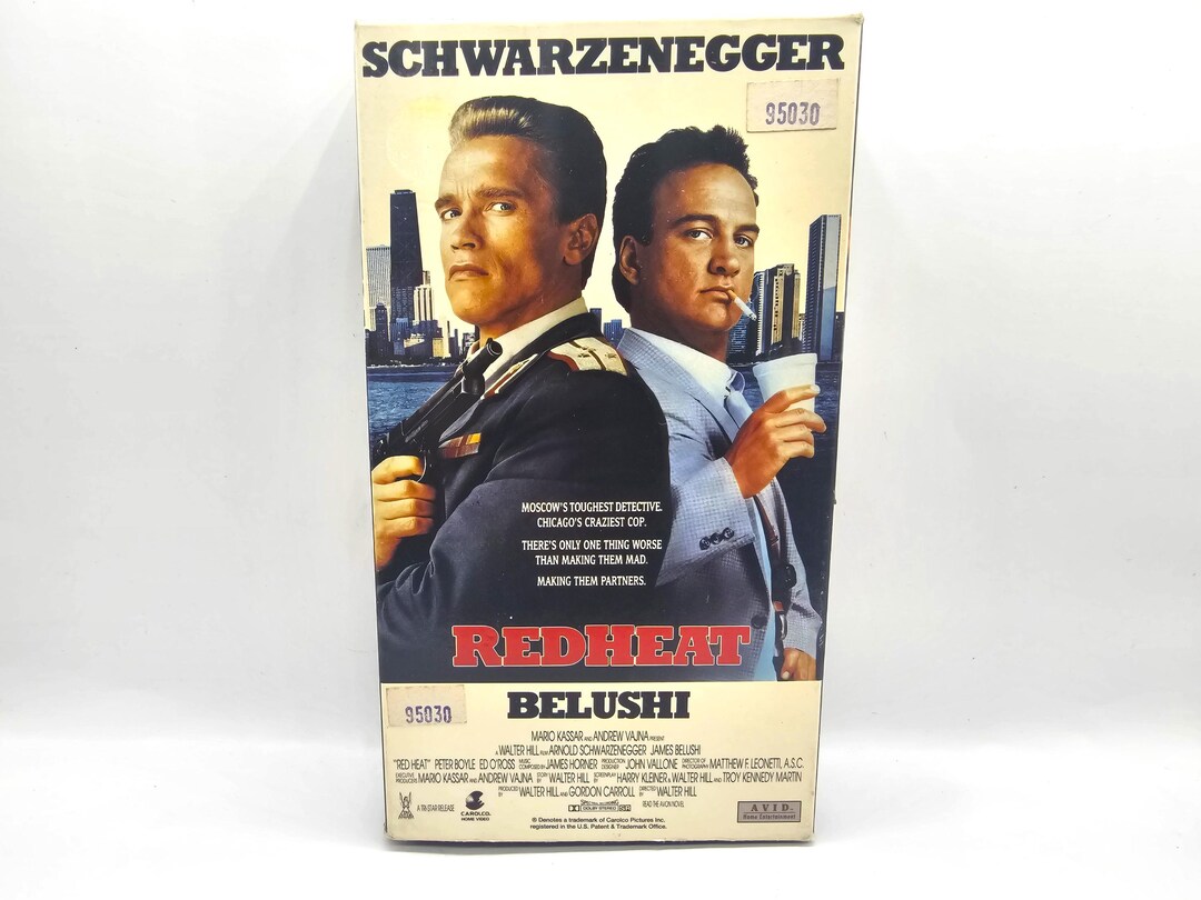 Red Heat VHS Movie Arnold Schwarzenegger James Belushi Vintage 80's ...