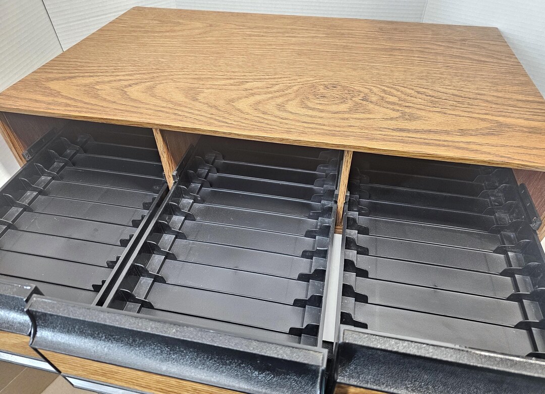 Vintage VHS Large 3 Drawer Storage Case Holds 36 Video Cassette VCR ...