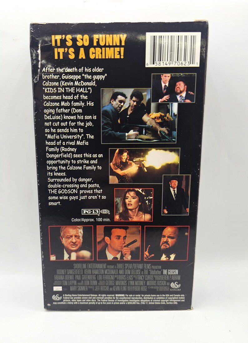 The Godson VHS Movie Rodney Dangerfield Dom Deluise Videocassette Tape ...