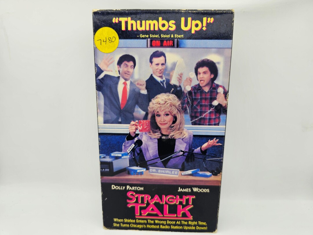 Straight Talk VHS Dolly Parton James Woods Videocassette Hollywood ...