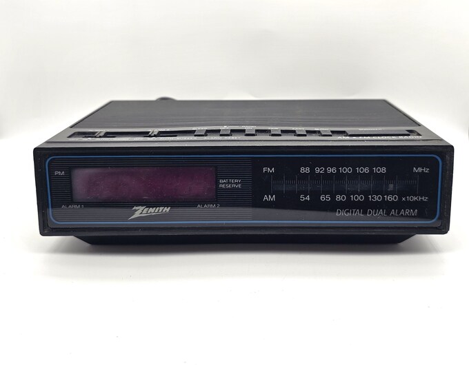 Vintage Zenith Digital Dual Alarm Clock Am FM Radio Model Z-3000 ...