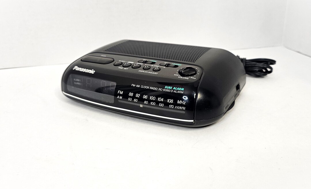 Vintage Panasonic FM/AM Electronic Dual Alarm Clock Radio Model Rc-6088 ...