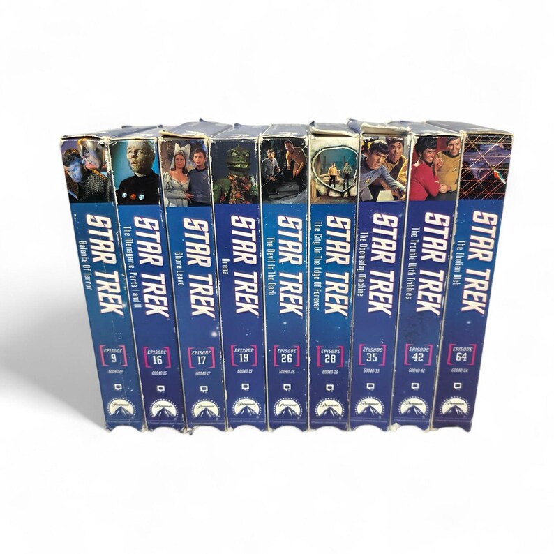9 Star Trek Vhs The Original Series Vintage Tv Lot Tapes Trouble With