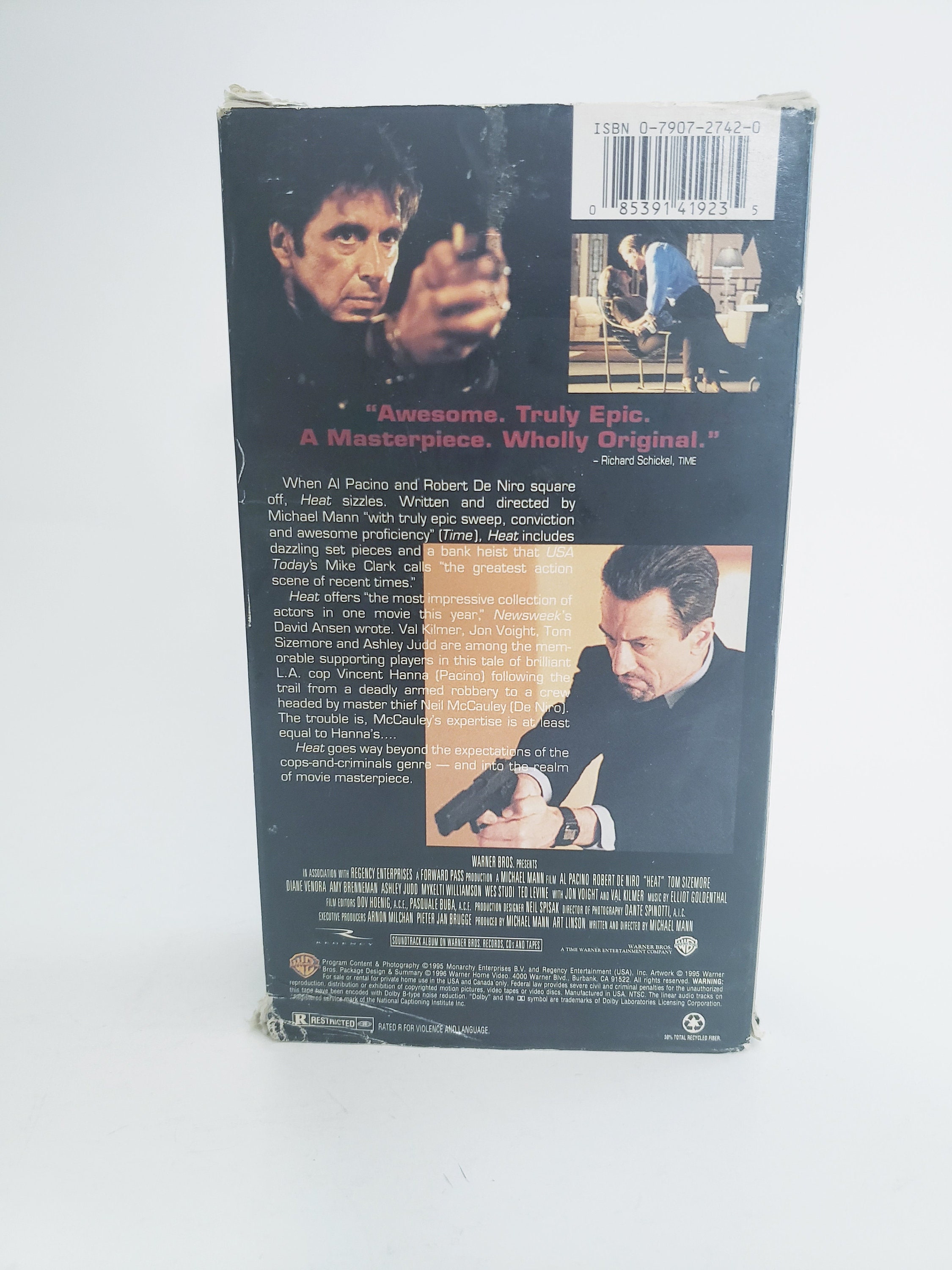 HEAT VHS Movie 2-Tape Set Former Blockbuster Rental Al Pacino | Etsy