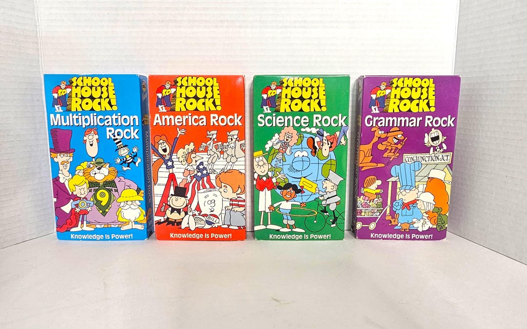School House Rock VHS 4 Tape Collection Multiplication Grammer Science ...