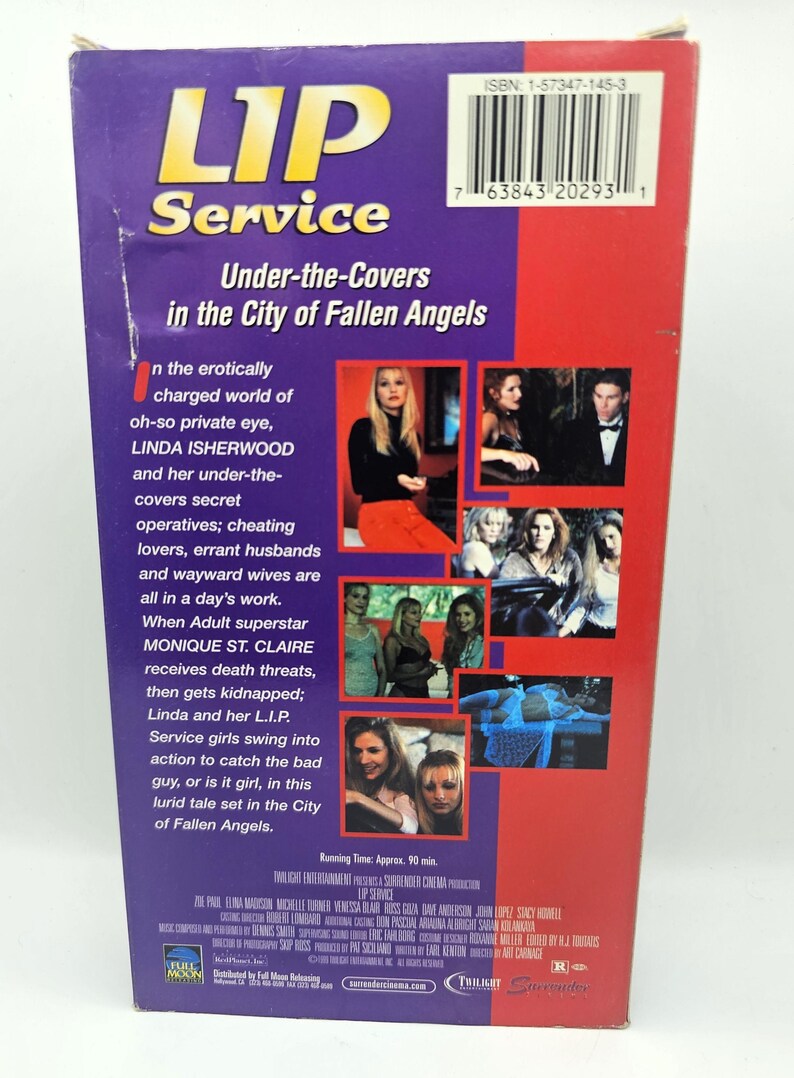 Lip Service VHS Tape Movie Rare Vintage Videocassette Former Rental - Etsy