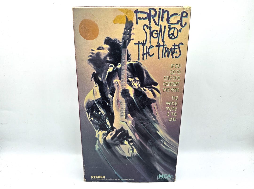 Prince Sign O the Times VHS Live Vintage Concert Videocassette Former ...
