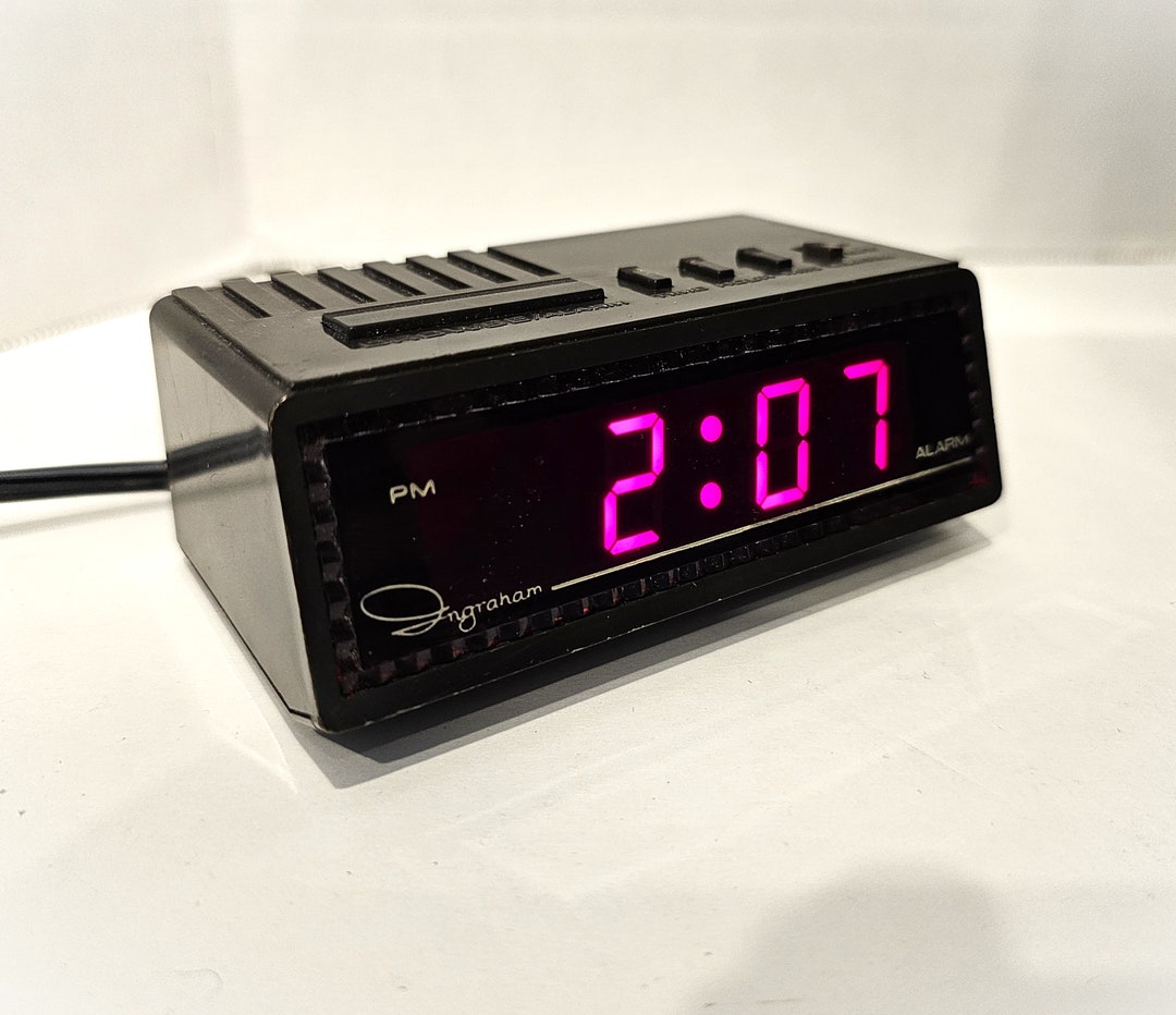 Vintage Ingraham Small Digital Alarm Clock Model 14-003 Red LED - Etsy