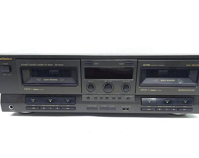 Technics Stereo Dual Cassette Deck Model RS-TR515 Vintage Double Tape ...
