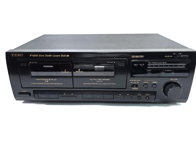 Teac Stereo Dual Cassette Deck Model W-600R Vintage Double Tape Player ...