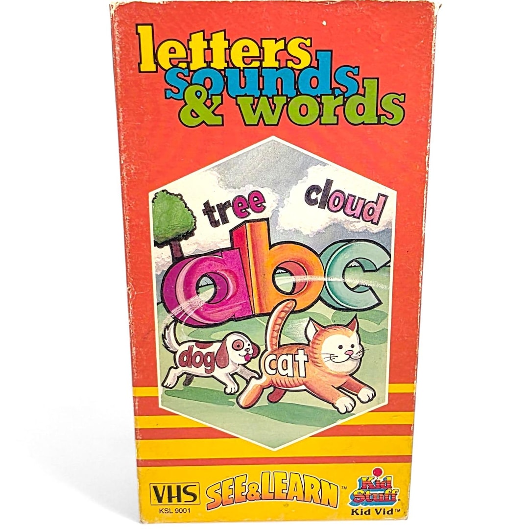 Letters Sounds Words VHS See & Learn Kid Vid 1985 Educational Video ...