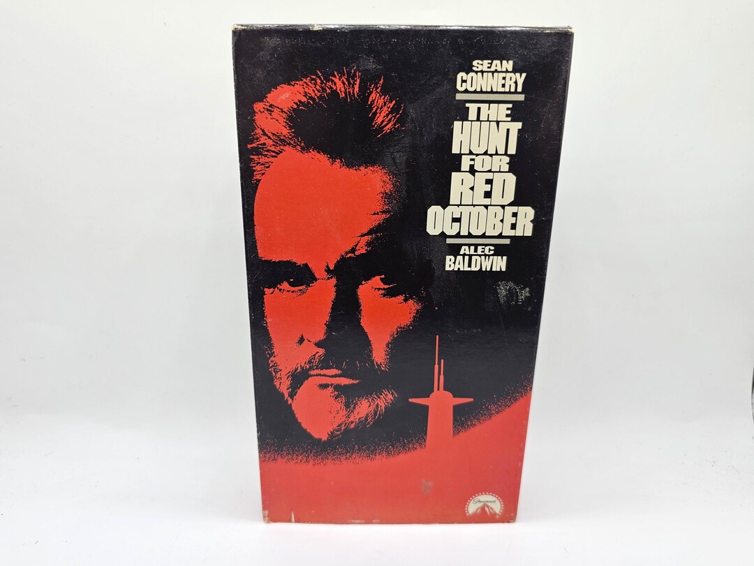 The Hunt for Red October VHS Rare Red Tape Cartridge Movie Sean Connery ...