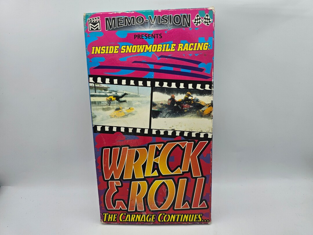 Wreck & Roll VHS Inside Snowmobile Racing Videocassette Rare Home Video ...