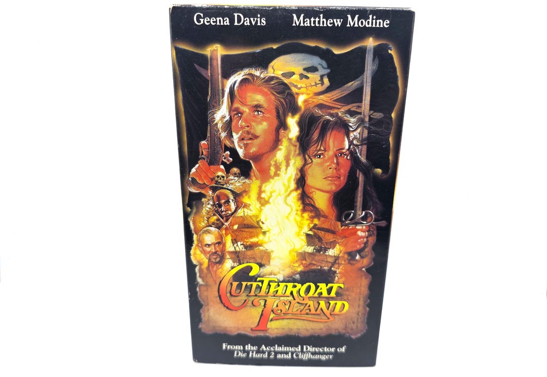 Cutthroat Island VHS Vintage Movie Geena Davis Matthew Modine ...