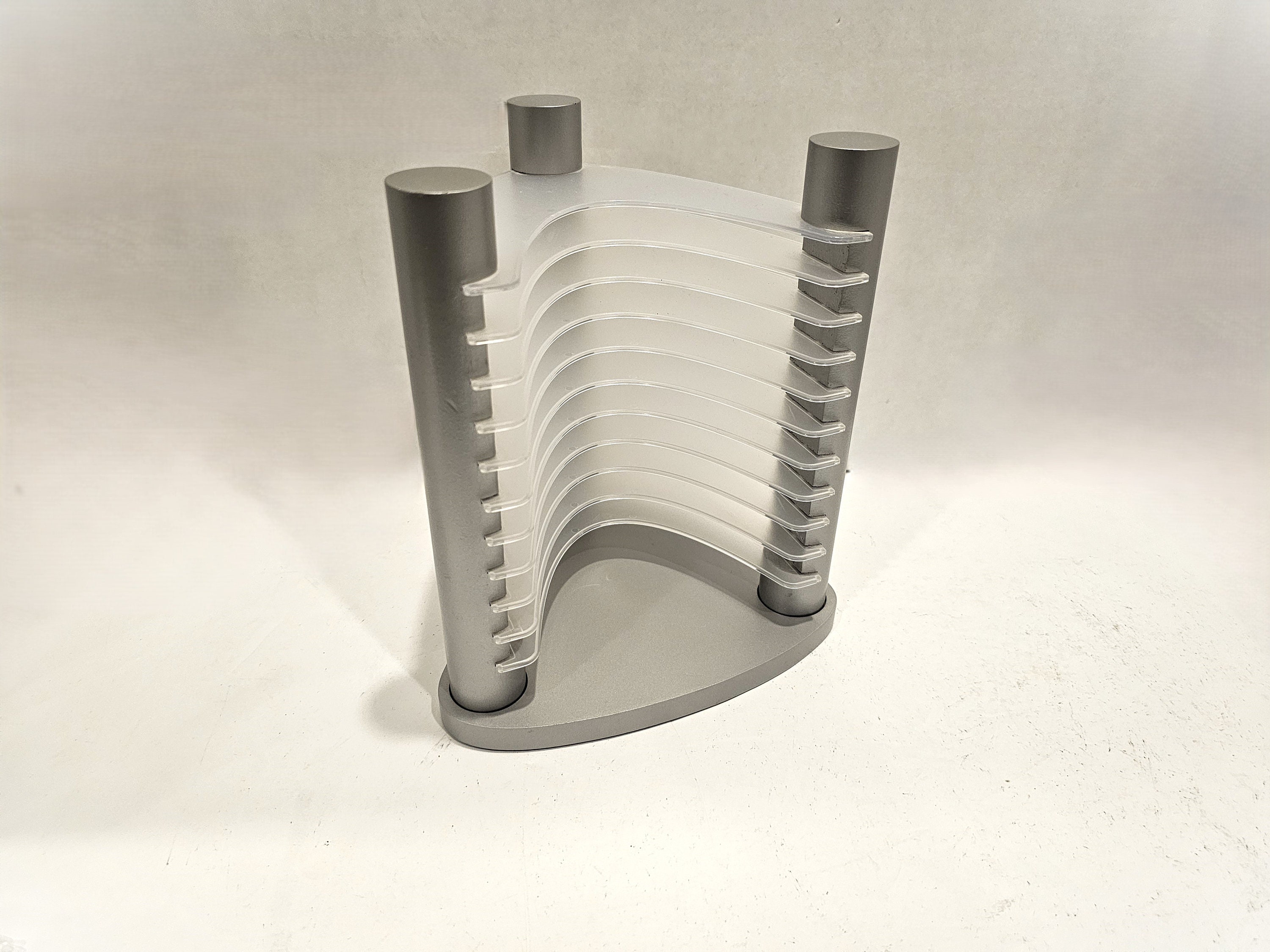 Vintage 10 CD Tower Stand Display Compact Disc Holder Storage Organizer ...