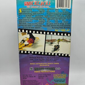 Wreck & Roll VHS Inside Snowmobile Racing Videocassette Rare Home Video ...
