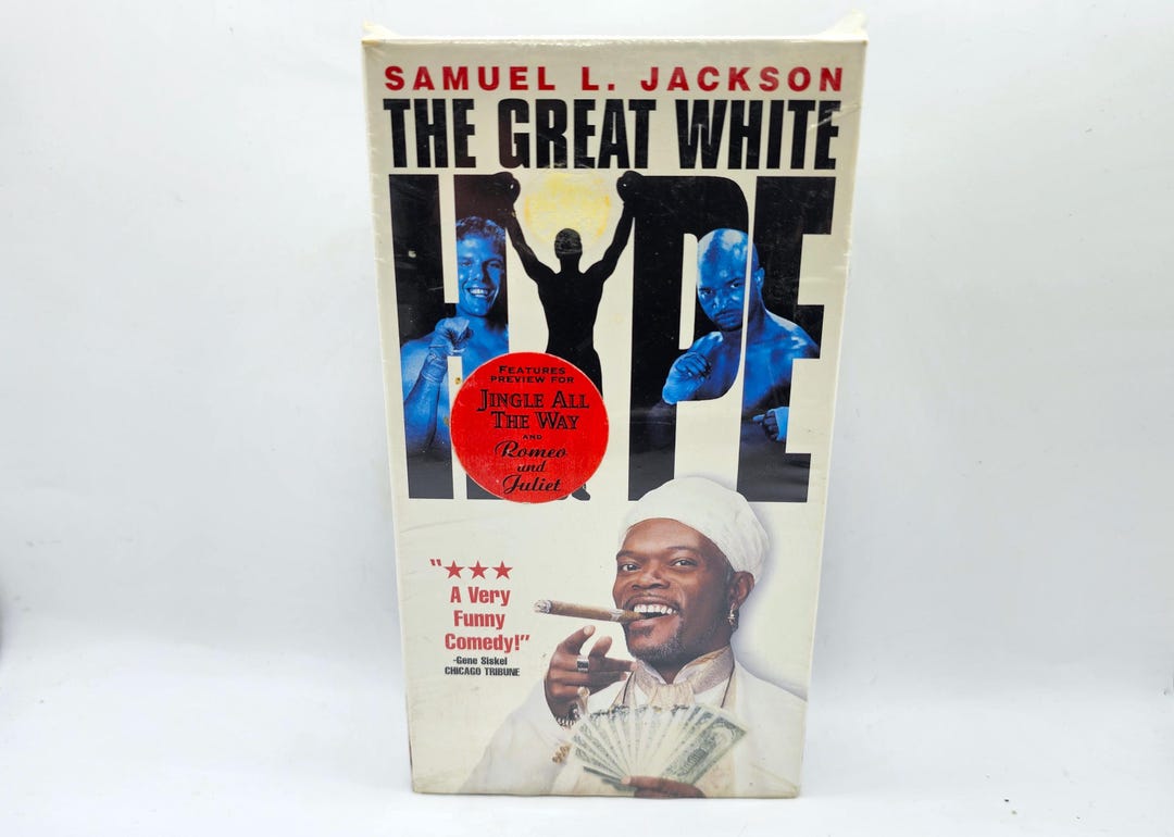 The Great White Hype VHS Movie Vintage Samuel L Jackson Videocassette Tape Former Rental Home ...
