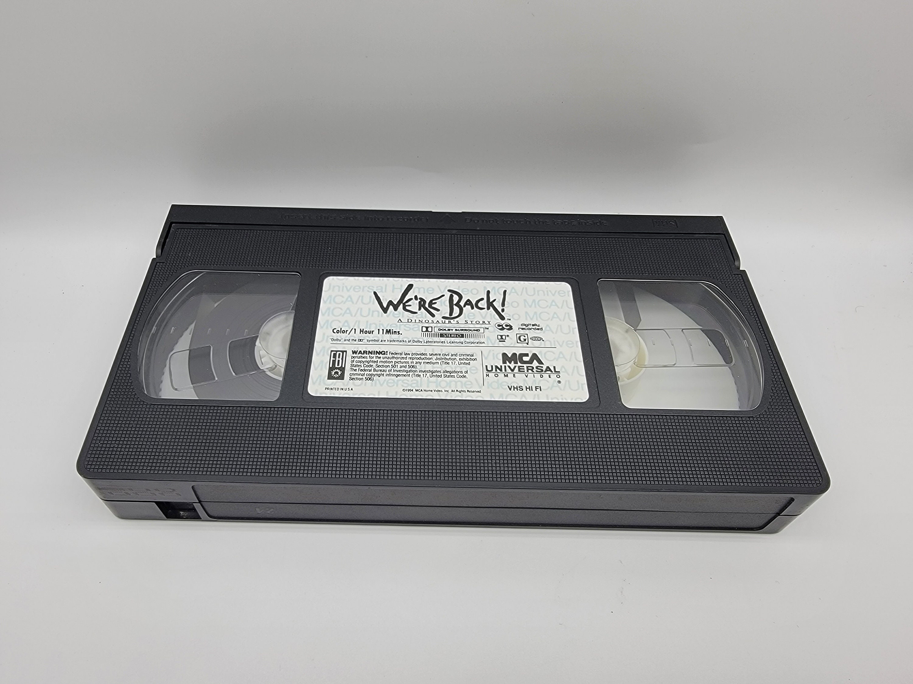 We're Back A Dinosaur's Story VHS Movie Steven Spielberg MCA Home Video ...