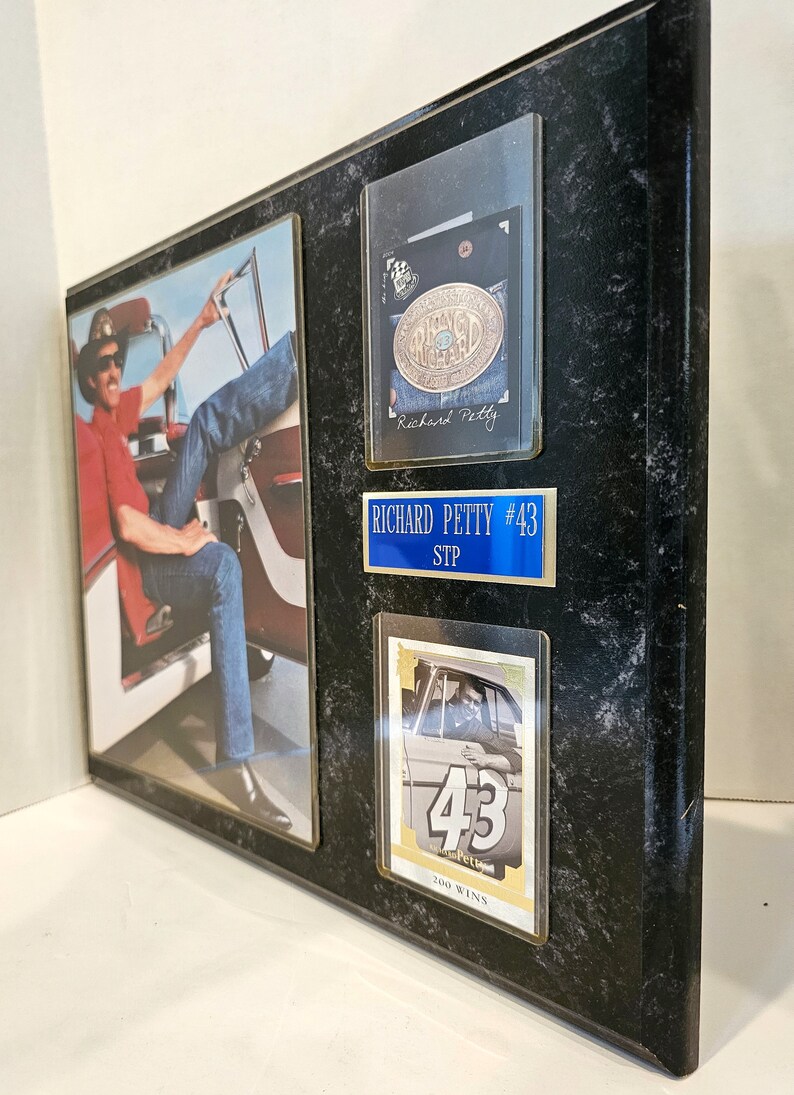 Richard Petty Plaque #43 STP Nascar Memorabilia Card and Photo Wood ...