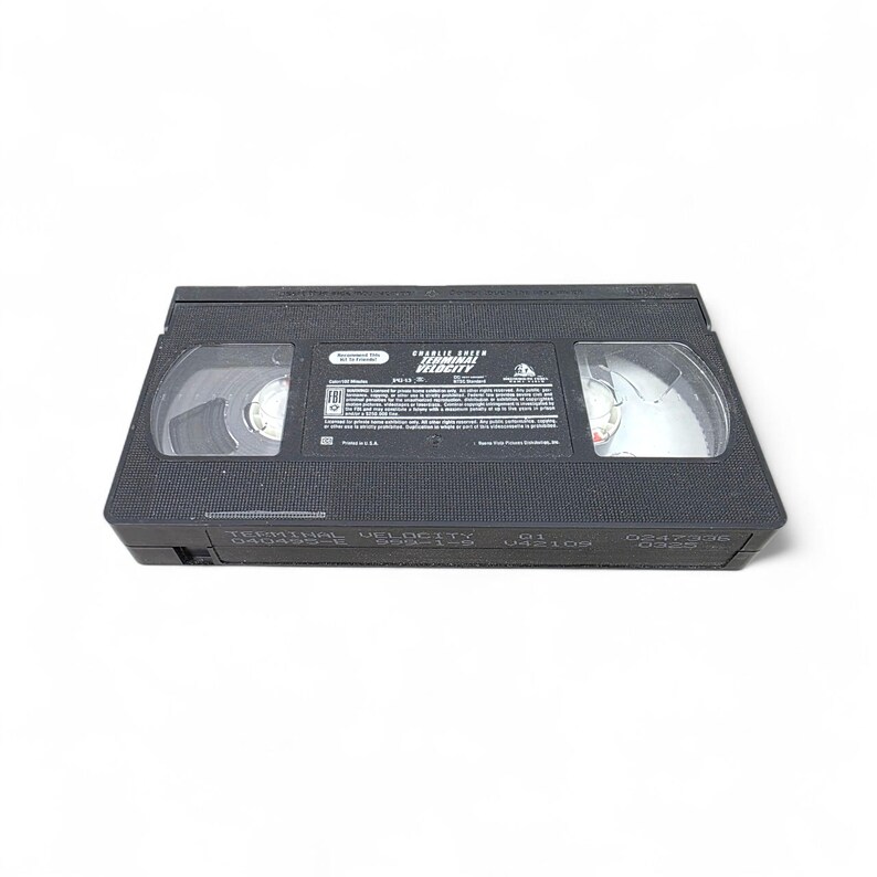Terminal Velocity VHS Movie Charlie Sheen Videocassette Tape Home Video ...