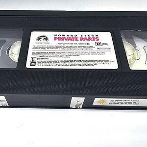 Private Parts VHS Movie Vintage Howard Stern Videocassette Former ...