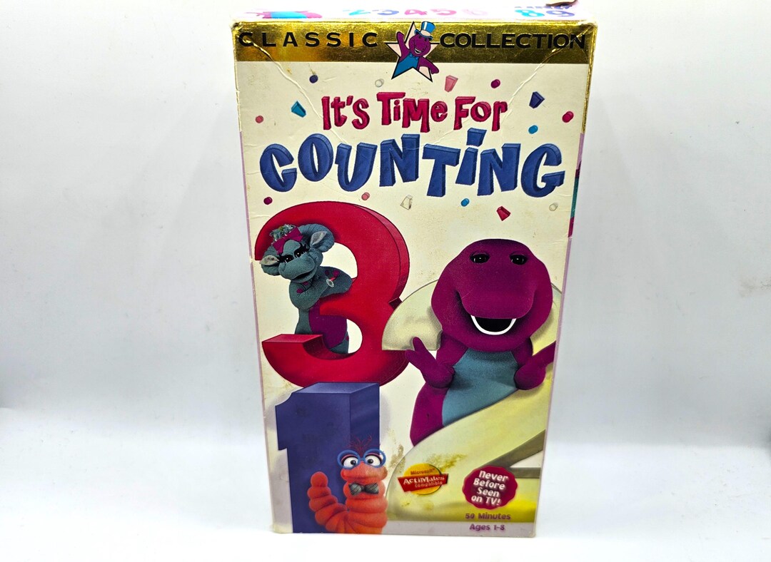 Barney It's Time for Counting VHS Classic Collection Video Vintage Kids ...