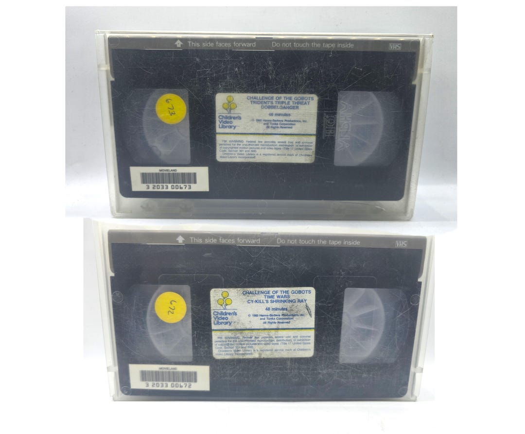 2 Challenge of the Robots VHS Time Wars Cy-kills Shrinking Ray Tridents ...