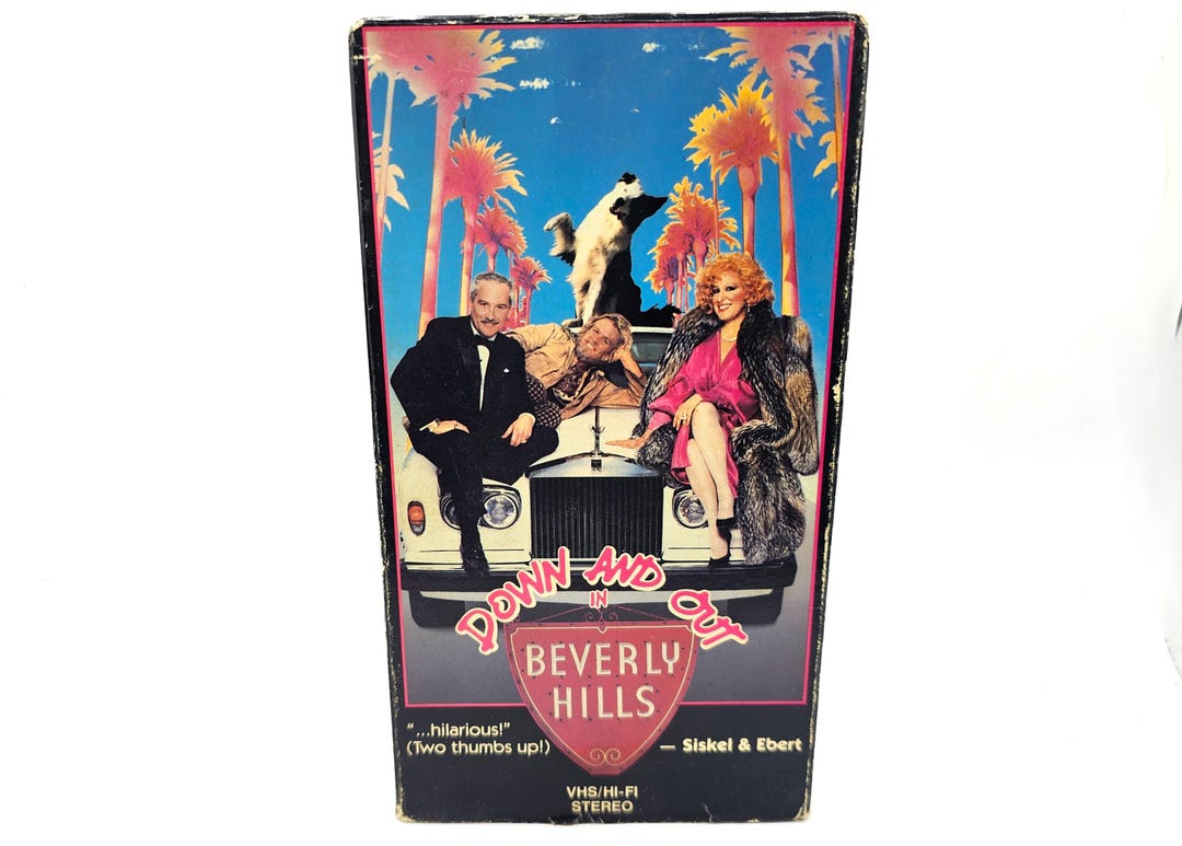 Down and Out in Beverly Hills VHS Movie Vintage Nick Nolte Bette Midler ...