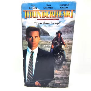 Thunderheart VHS Vintage Val Kilmer Movie Videocassette Home Video Tape ...