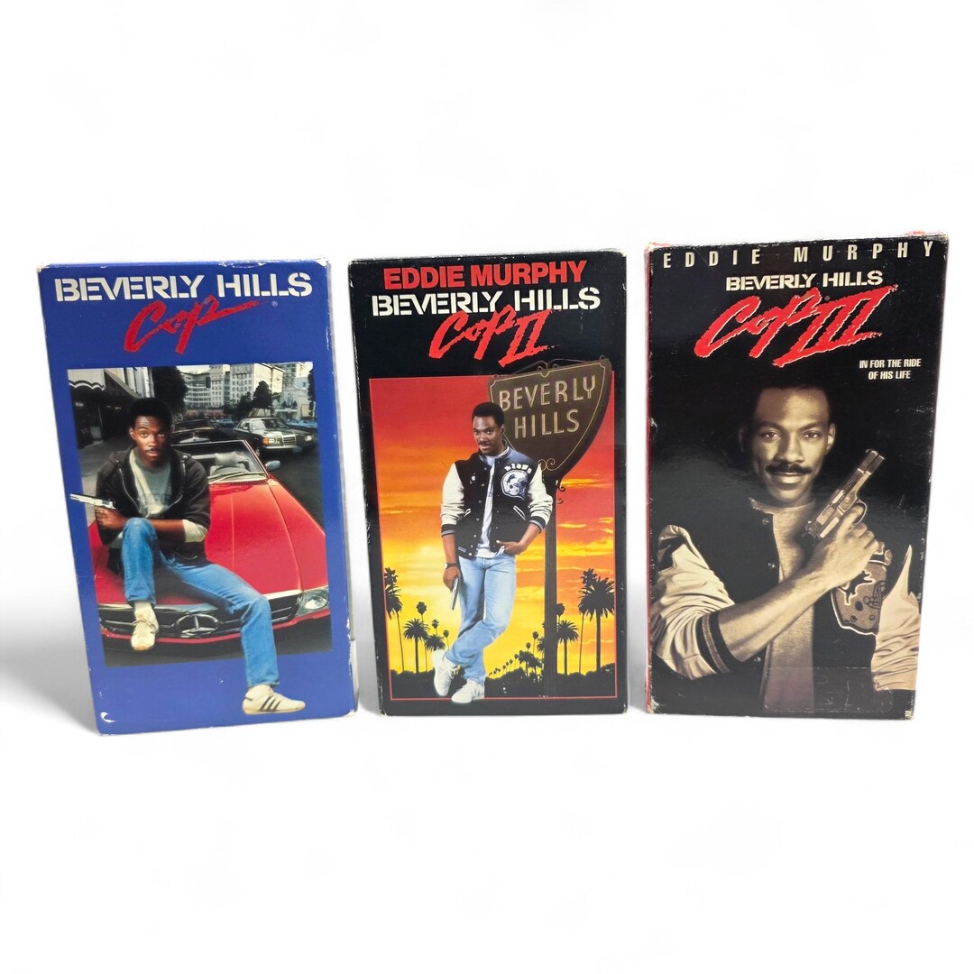Beverly Hills Cop VHS Movies 1 2 and 3 Eddie Murphy Vintage 80's ...
