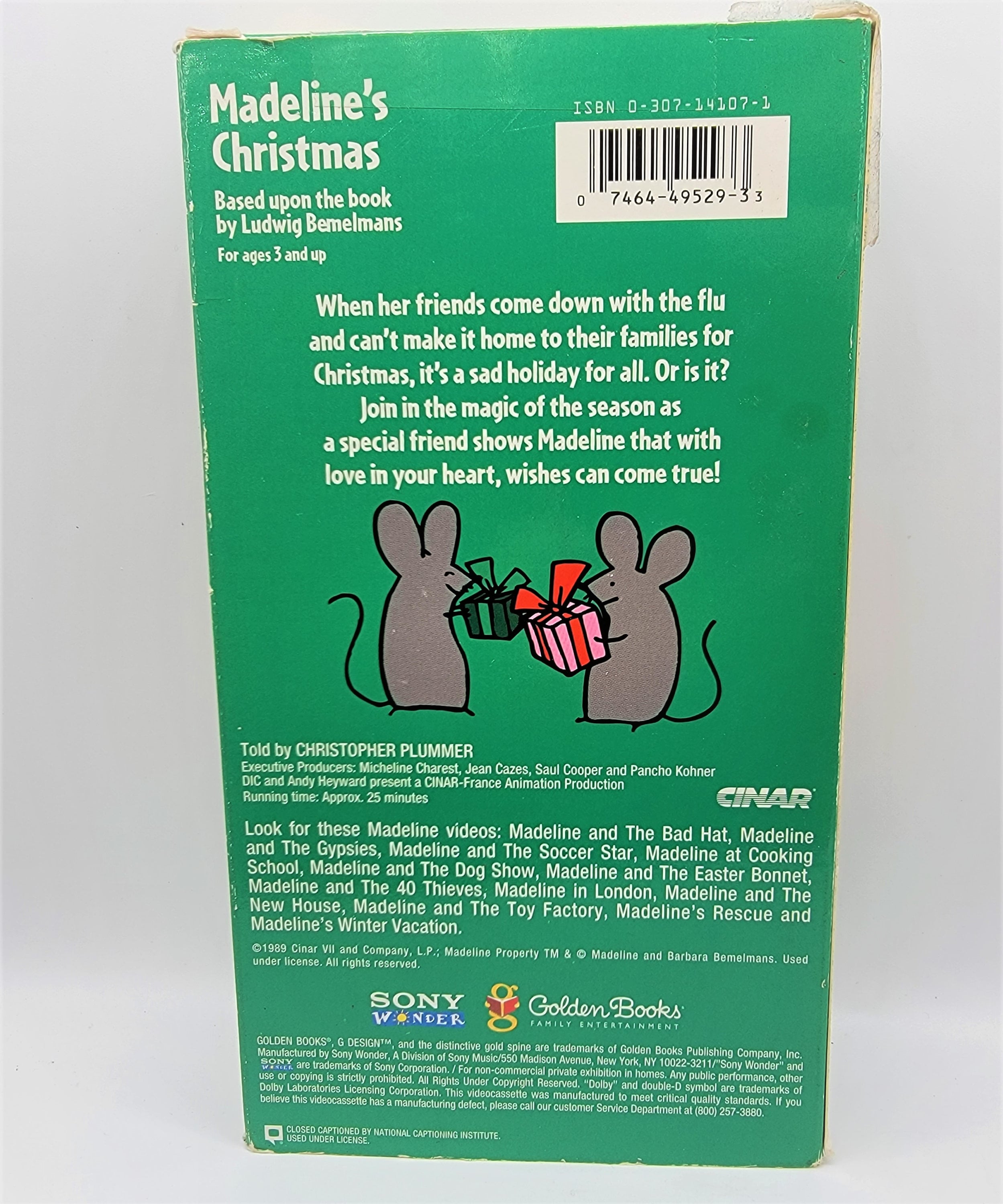 Madeline Madeline's Christmas VHS Golden Books Family Entertainment ...