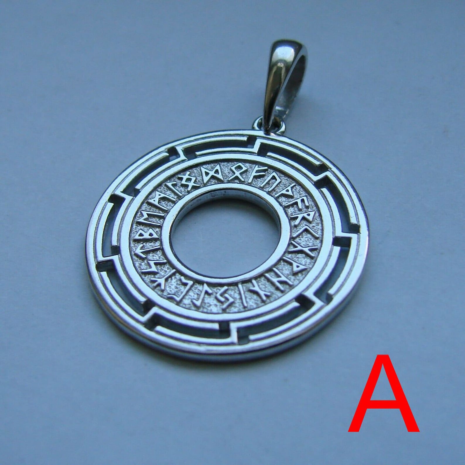 Viking Rune Wheel 925 Sterling Silver Pendant Heathen Runic - Etsy