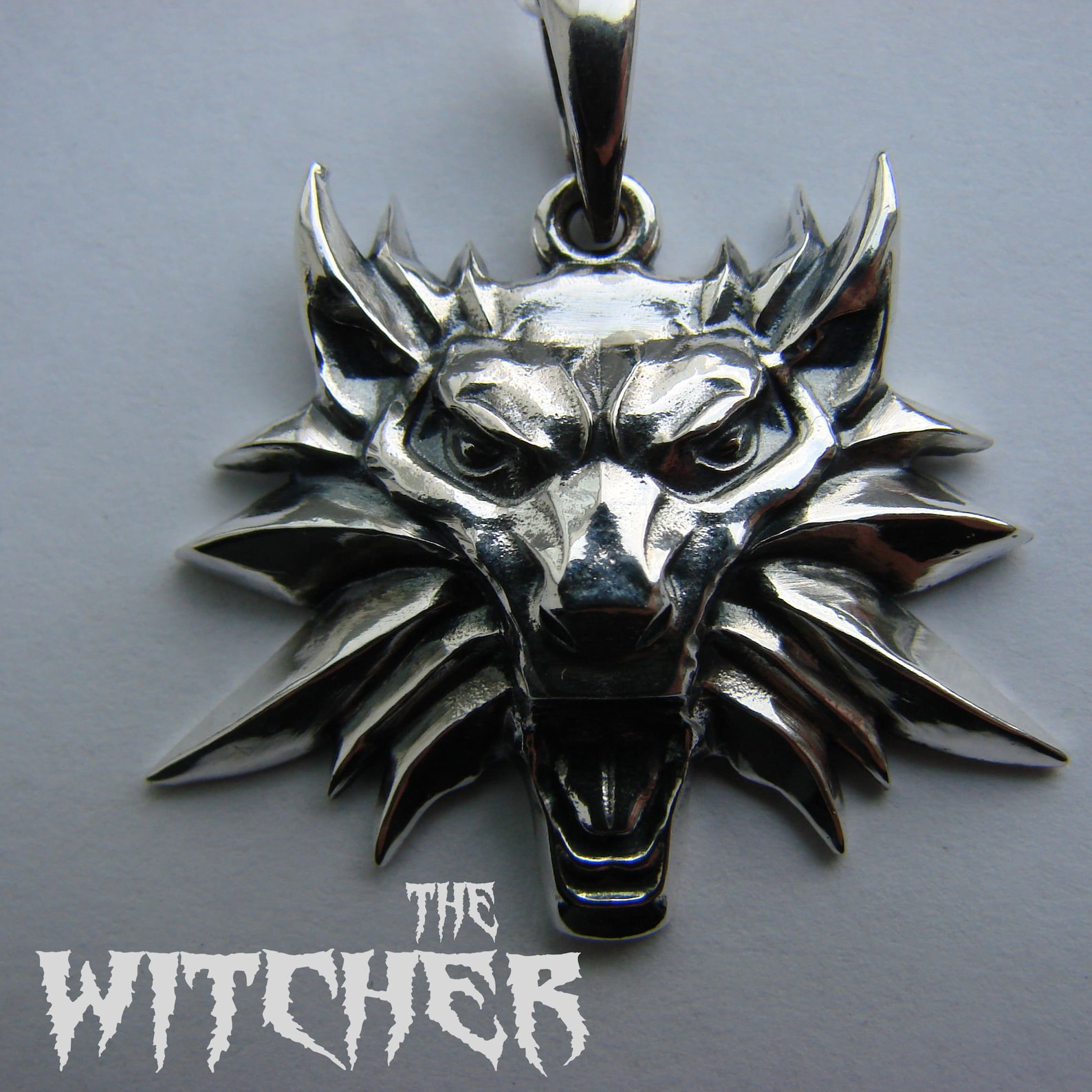 The Witcher Pendant Sterling Silver 925 Wild Hunt III Necklace - Etsy