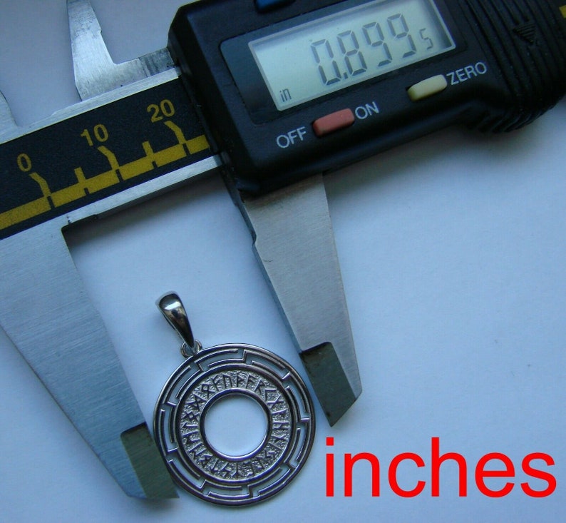 Viking Rune Wheel 925 Sterling Silver Pendant Heathen Runic - Etsy