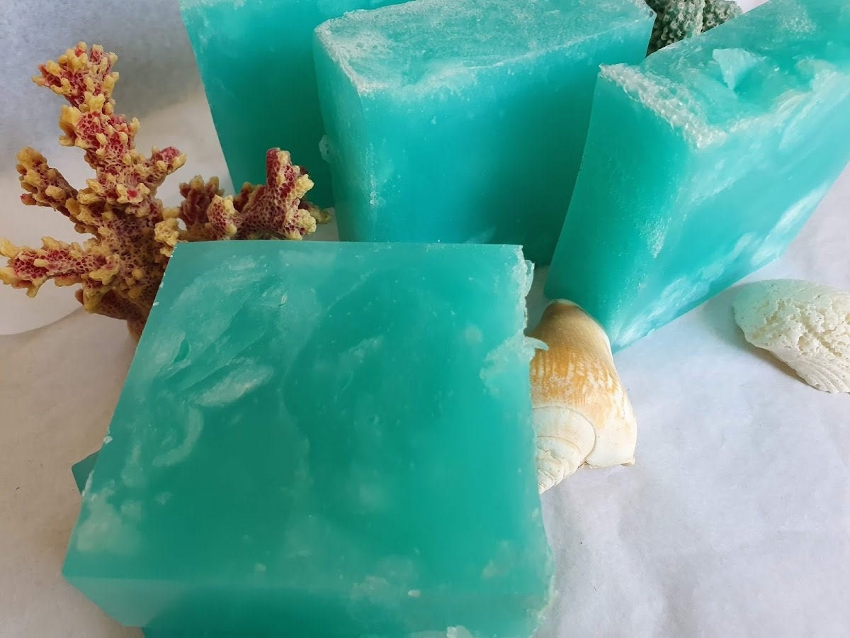 Ocean Soap, Blue Soap, Coconut Soap, Ocean Breeze Scented Vegan Soap ...