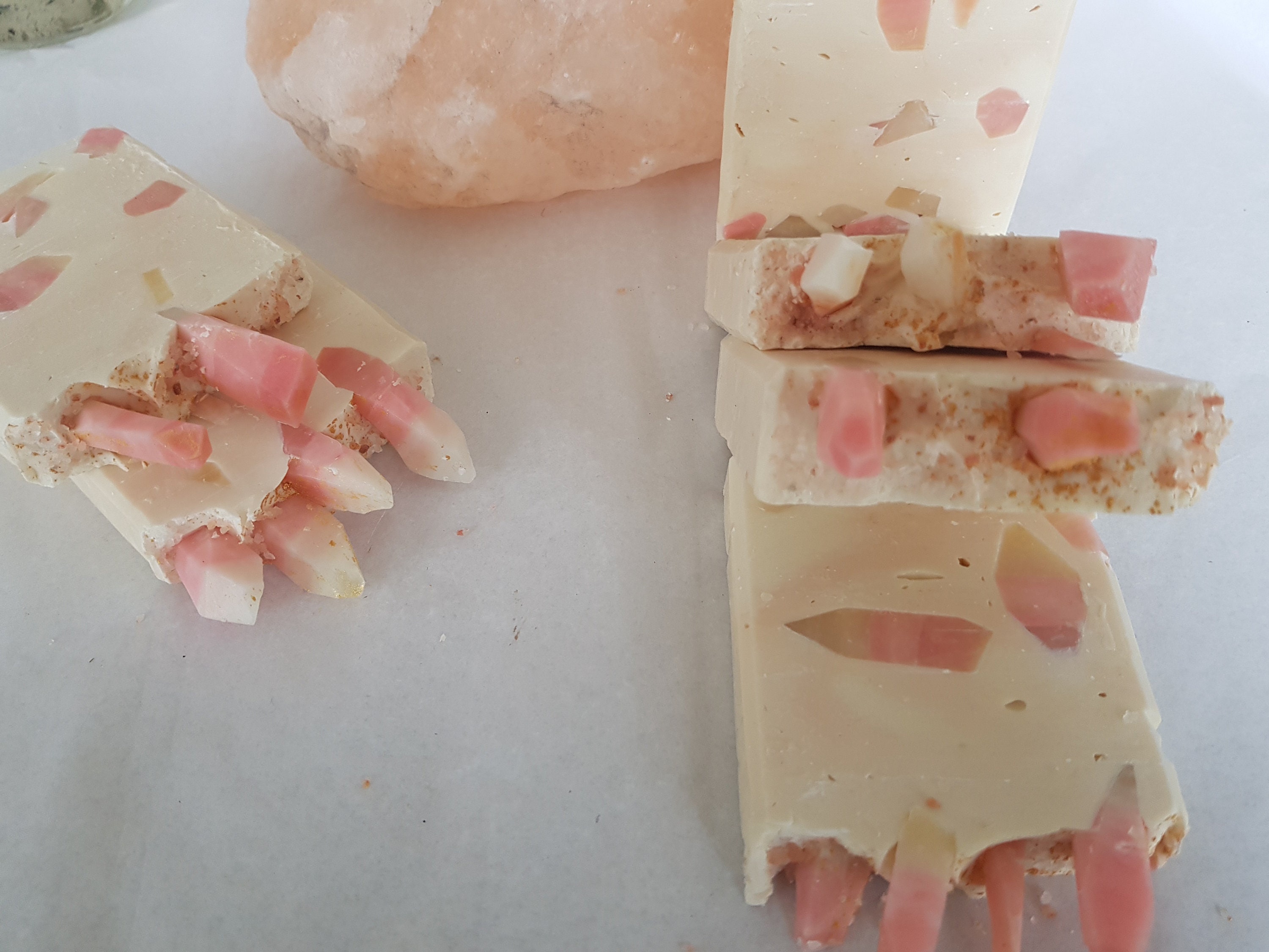 Emmeline Rose Quartz Soap (Approx 120g), Rose Quartz, Palmarose Soap ...
