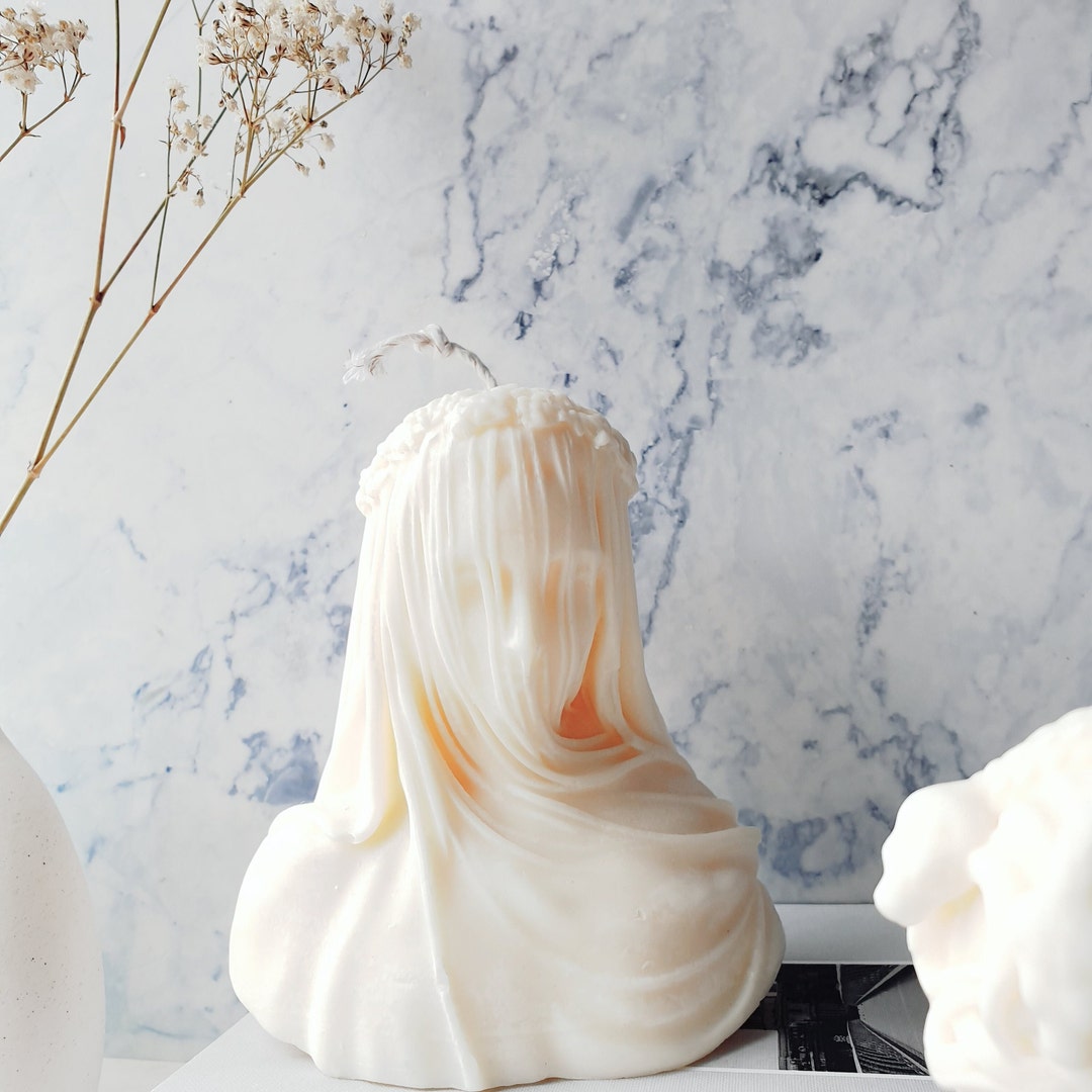 The Veiled Lady Candle - Large Sculpture Size Homemade Soy Candle - Etsy