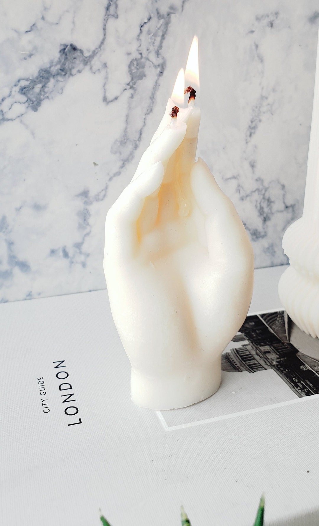 Lady Hand Candle With Coconut Wax and 2 Cotton Wicks - Etsy